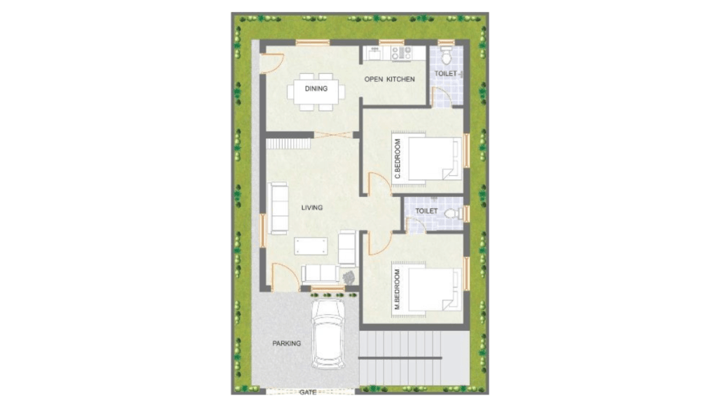 1300 Square Feet House Plans || SVM 059 – A Perfect Budget-Friendly Home